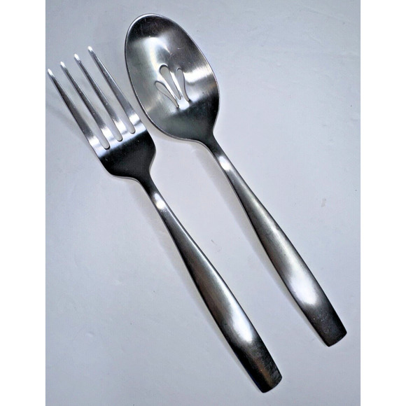 Oneida | Dining | Oneida Satin Slotted Serving Spoon Meat Fork ...